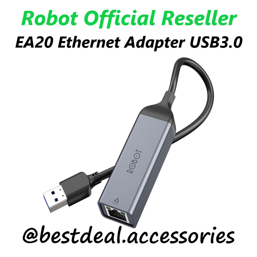 Jual Robot EA20 Ethernet Adapter USB3.0 1000Mbps RJ45 LAN Adaptor USB 3 ...