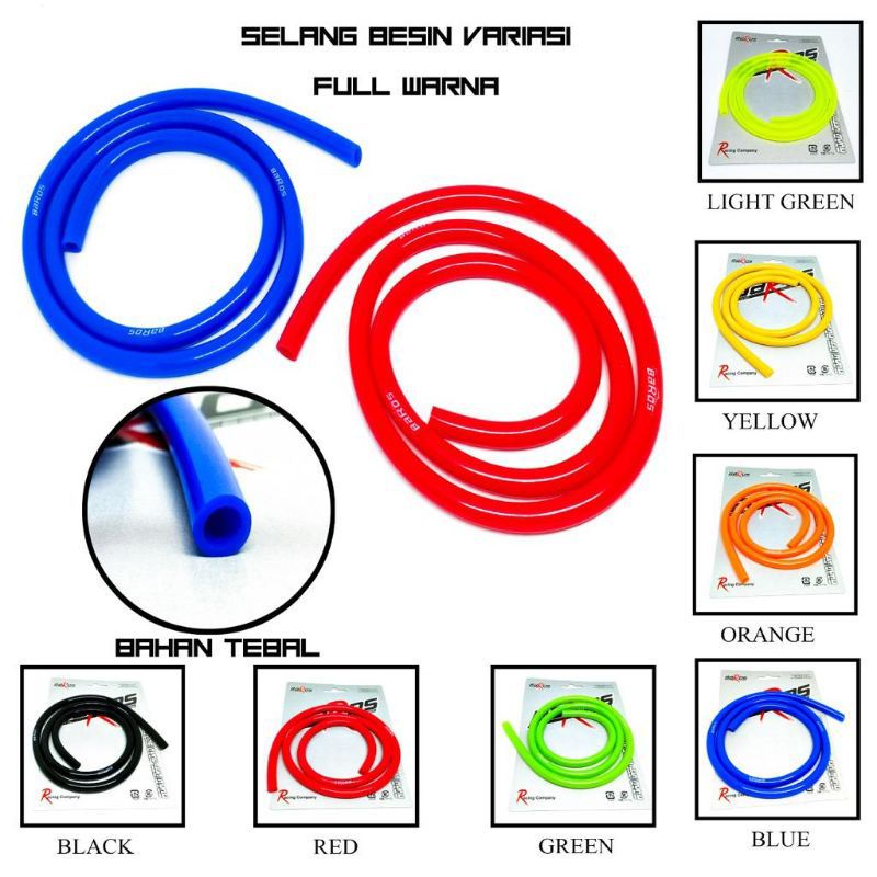 Jual SELANG BENSIN BAROS SLANG HAWA WARNA UNIVERSAL SELANG OLI SAMPING ...