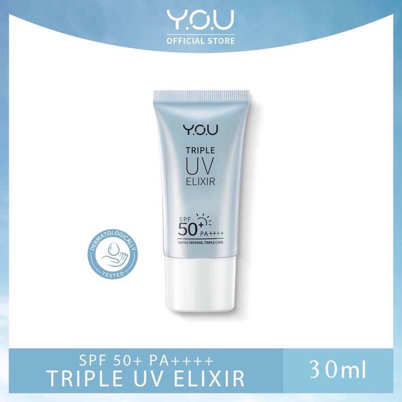 Jual YOU Sunscreen triple uv Elixir SPF 50+ PA++++ | Shopee Indonesia