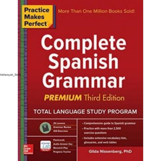 Jual Buku best seller complete spanish grammar premium thrid edition ...