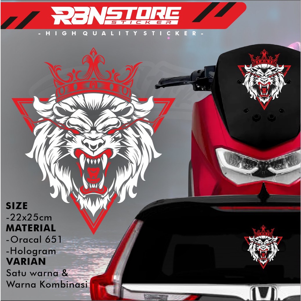 Jual STIKER SINGA UNTUK WINDSHIELD VISOR NMAX/PCX CUTTING STICKER ...