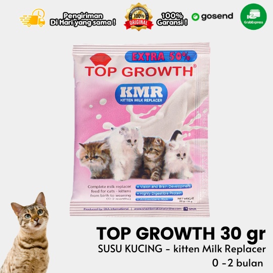 Jual Susu Kucing Baru Lahir Top Growth Kitten Milk Replacer KMR Sachet ...