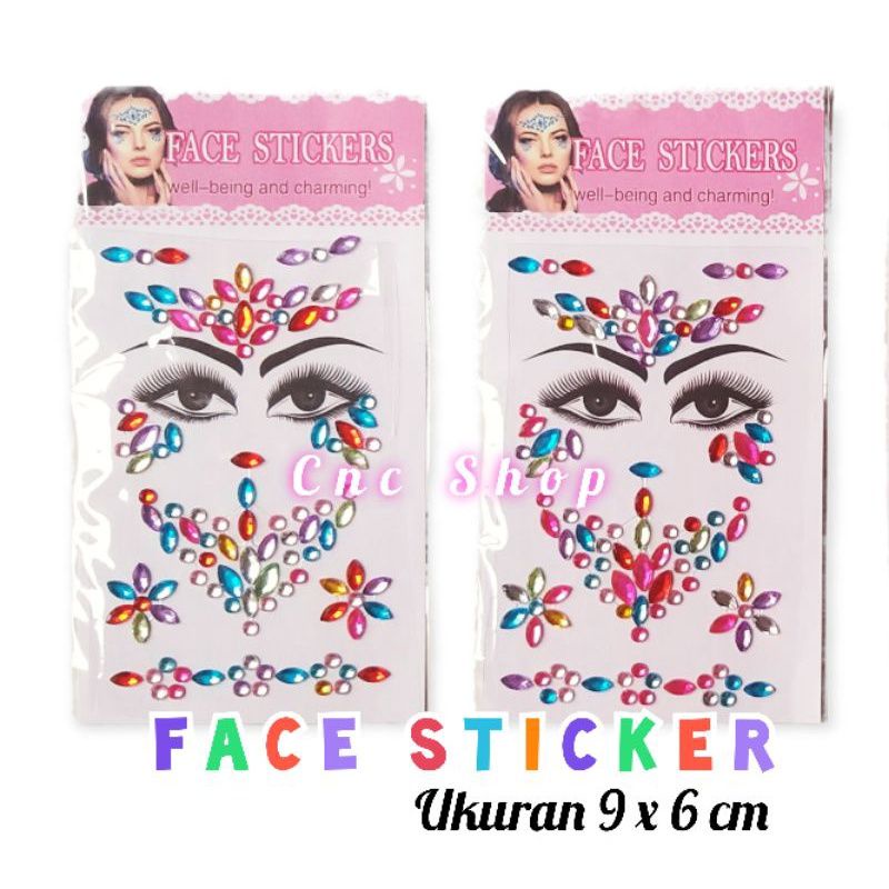 Jual Stiker Muka Kristal / Face Stickers Blink Blink Asesoris Pesta ...
