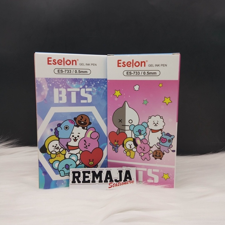 Jual Bolpoin / Gel Pen Eselon BTS ES-733 Per Pack | Shopee Indonesia