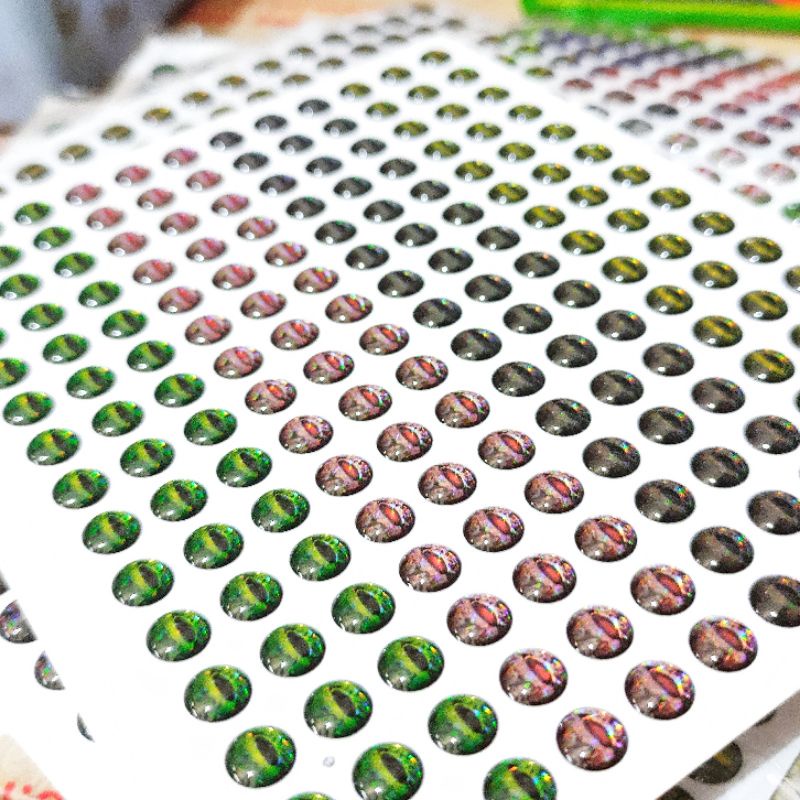 Jual STIKER STICKER MATA IKAN 3D REPTIL 4MM, 5MM, 6MM | Shopee Indonesia