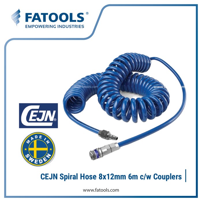 Jual Pneumatic Cejn Spiral Hose 8X12Mm 6M C/W Couplers 19 958 9420 ...