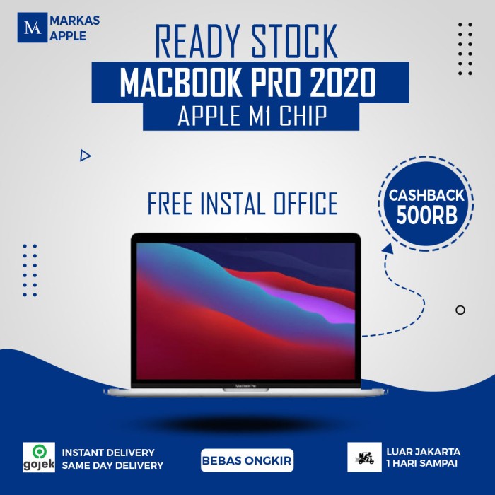 Jual MacBook Pro M1 Chip 2020 13" 256GB / 512GB SPACE GRAY, SILVER | Shopee Indonesia
