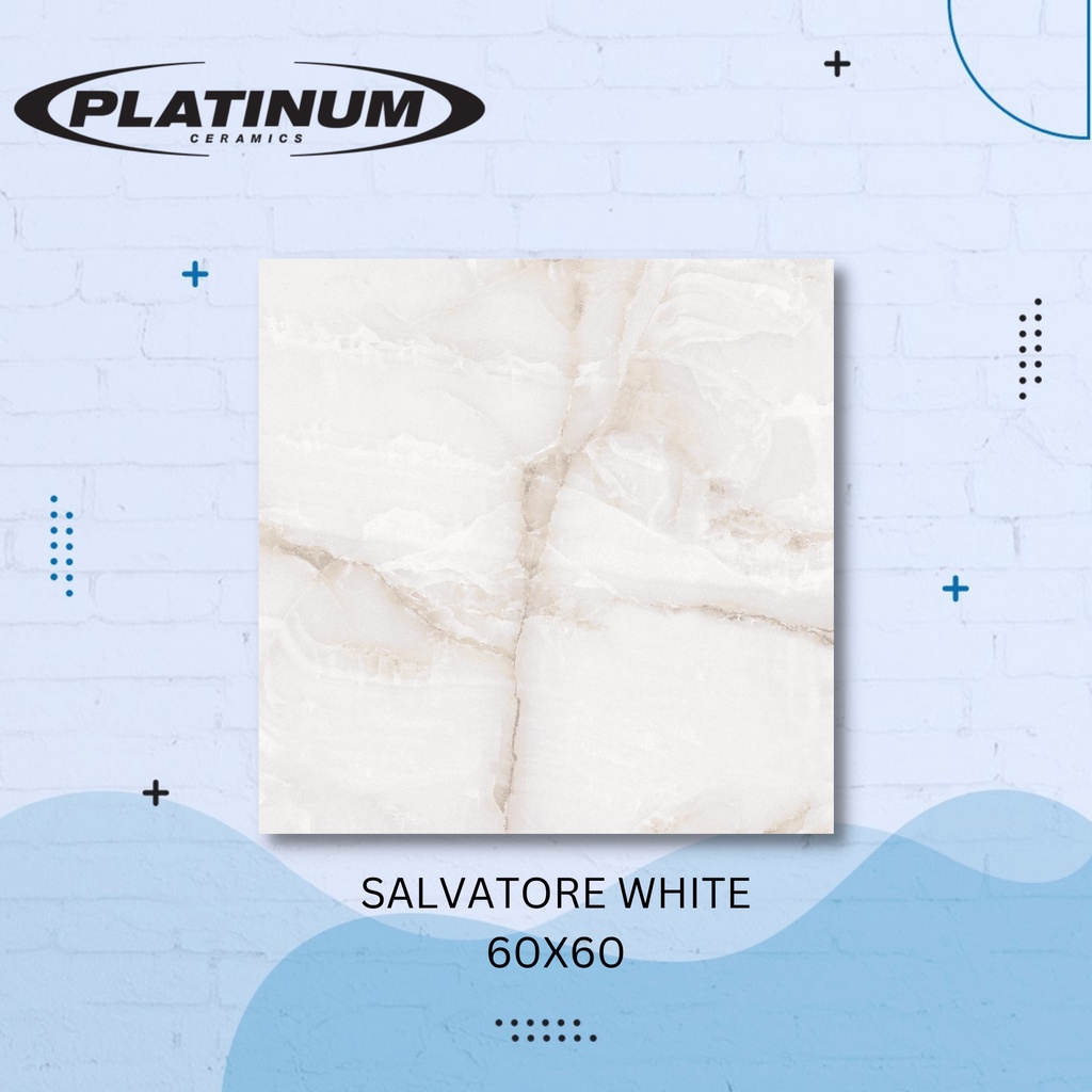 Jual KERAMIK PLATINUM ASIA TILE 50X50 SALVATORE WHITE GLOSY KRAMIK ...