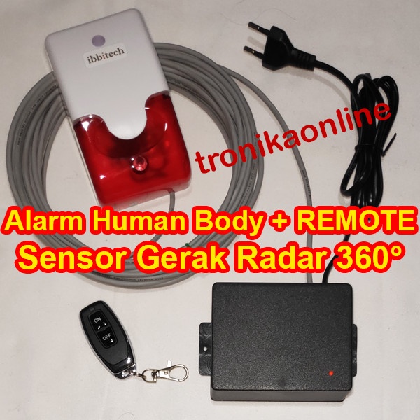 Jual Alarm Human Body Sensor Gerak Radar Motion Sensor Siren Strobe ...