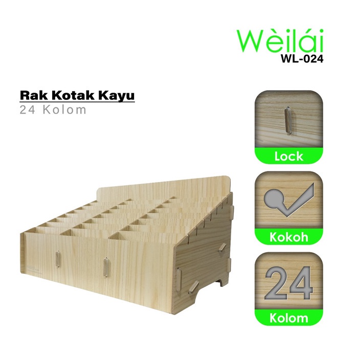 Jual Rak Penyimpanan Sparepart Tool HP Meja Kerja Model Kayu 12 24 48 ...