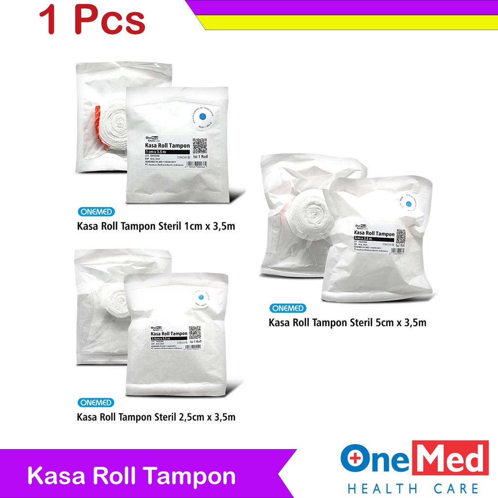 Jual Kasa Roll Tampon Steril 1cm 2,5cm 5cm x 3,5m Onemed | Shopee Indonesia