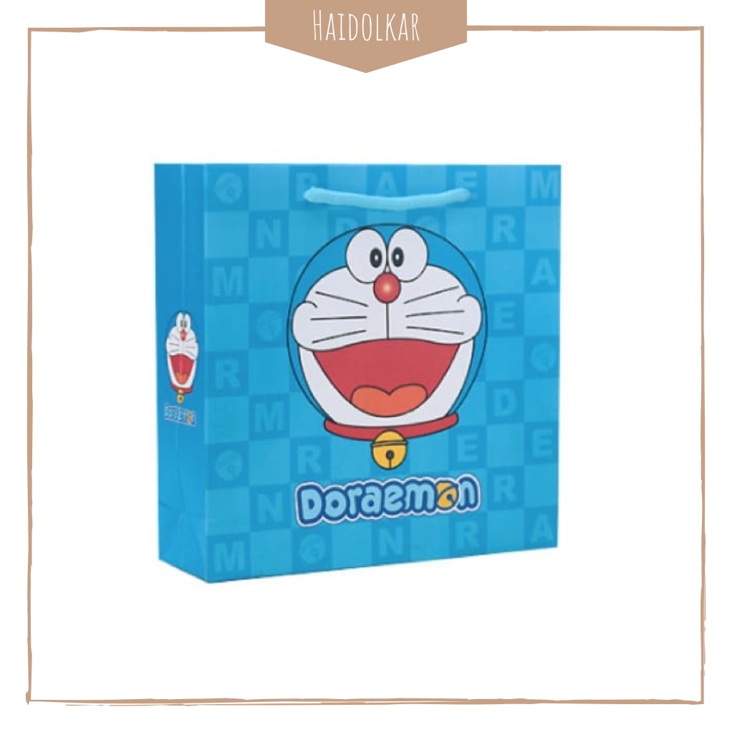 Jual Paper bag kado doraemon XL kantong karton tas hadiah paper bag ...