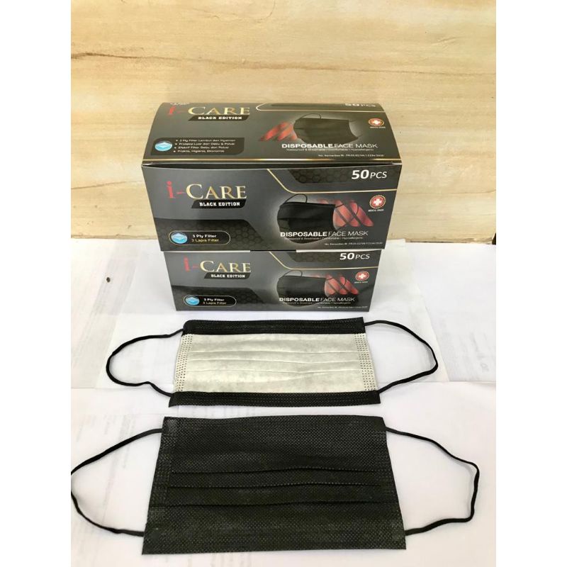 Jual Masker I - CARE MASK EARLOOP 3Play Isi 50 Pcs + BOX | Shopee Indonesia