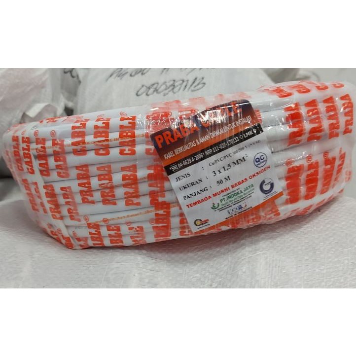 Jual Kabel Praba NYM 3 x 1,5 mm roll 50m kabel listrik instalasi ...