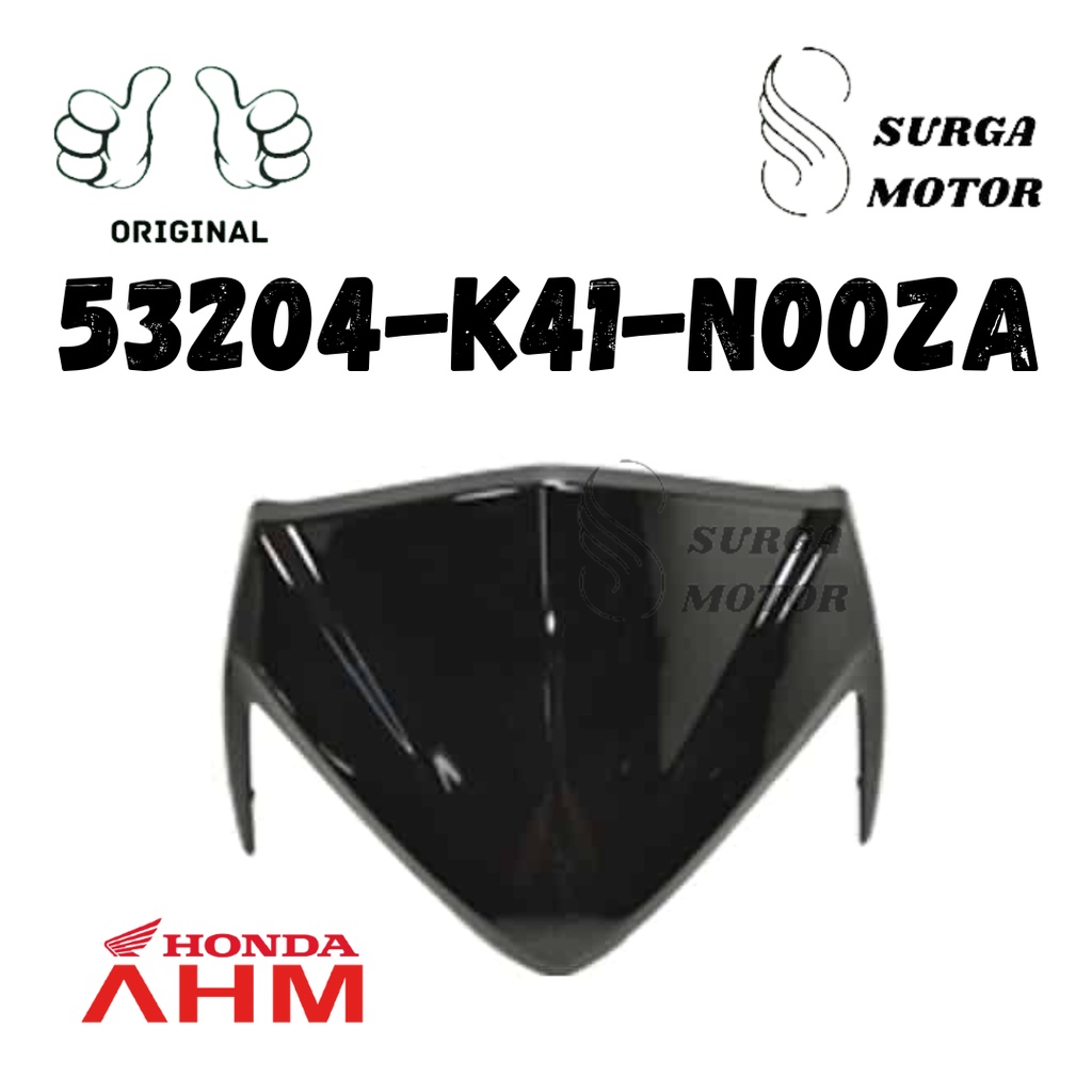 Jual Cover Atas Handle Stang Batok Kepala Visor Depan Hitam New Supra X ...