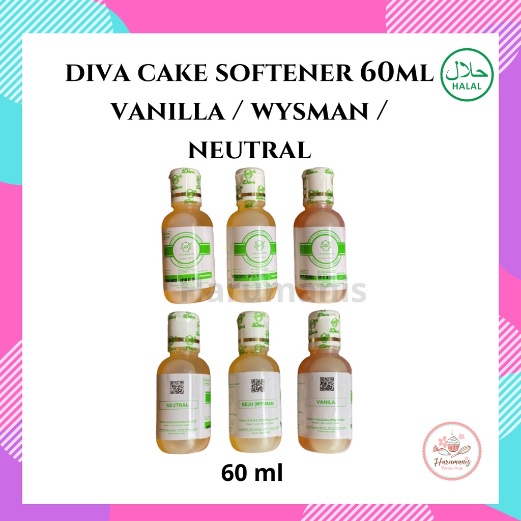 Jual Diva Cake Softener Vanilla / Wysman / Neutral 60 ml | Shopee Indonesia