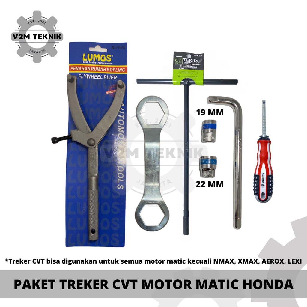 Jual PAKET HONDA Treker CVT Universal + Kunci 39X41 MM + Kunci T 8 MM + Mata Sok 19 & 22 MM ...