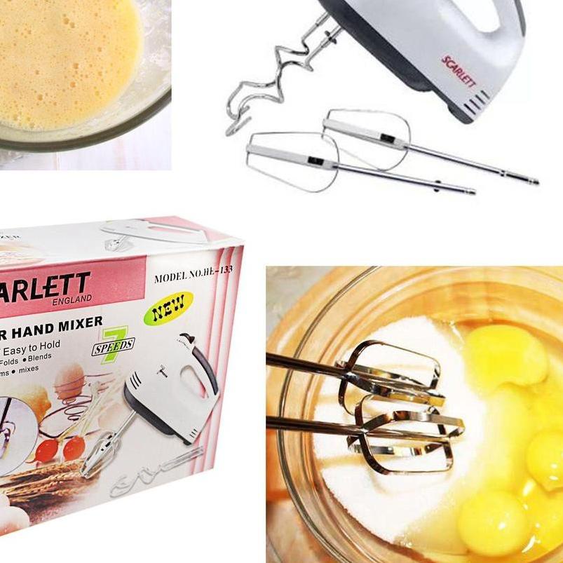Jual P6m6 Hand Mixer Scarlett He 133 Mikser Tangan 7 Kecepatan Pengaduk