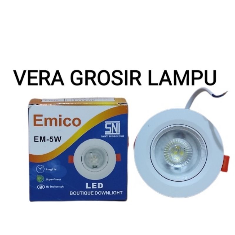 Jual EMICO LAMPU DOWNLIGHT LED 5W 5 WATT SPOTLIGHT / LAMPU DOWNLIGHT ...