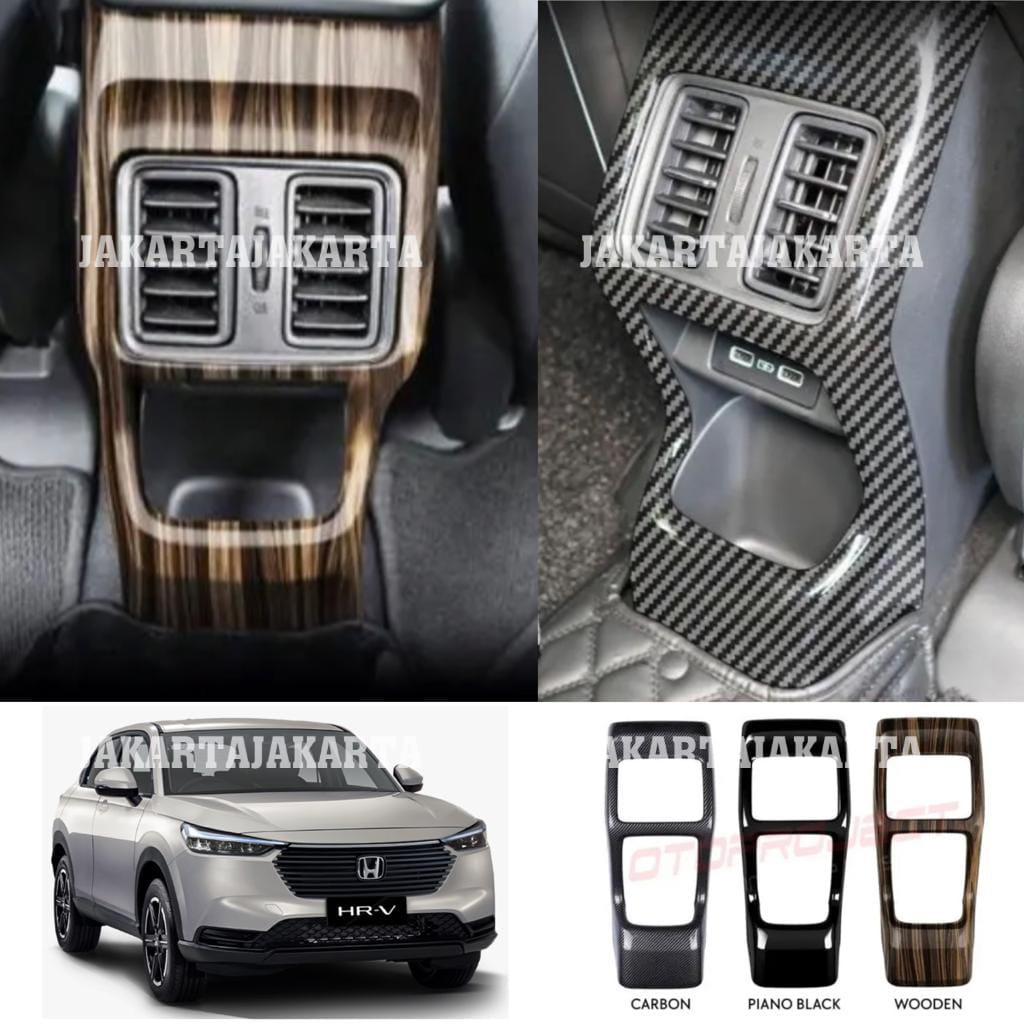 Jual Panel Rear Console Consule Belakang Honda HRV 2022 2023 Hitam Wood ...