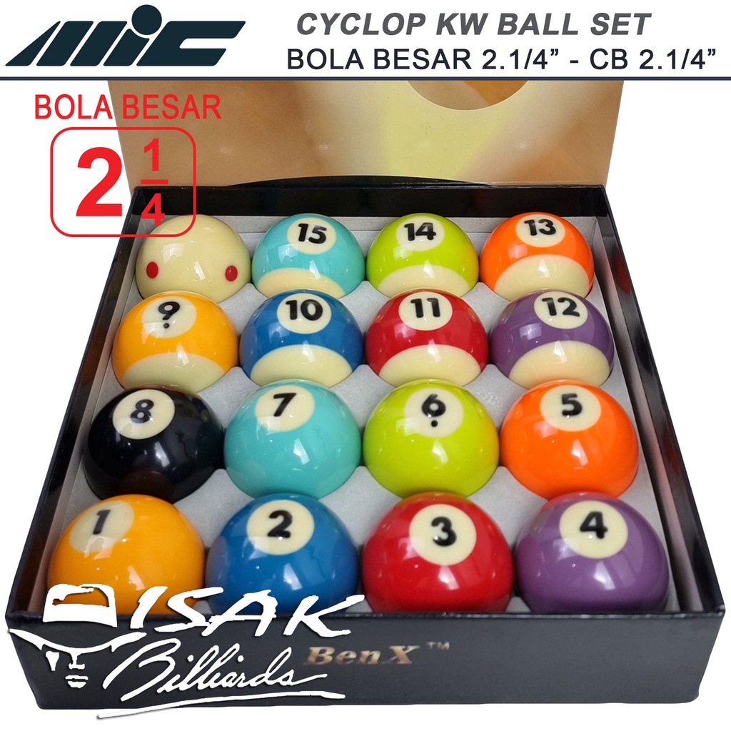 Jual MIC Cyclops KW Ball 2.1/4" - CB 2.1/4" | Bola Besar Billiard Set ...
