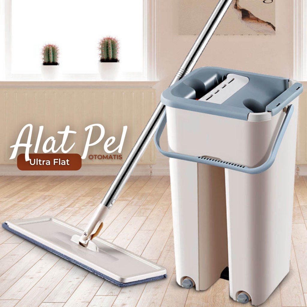 Jual Masterhome Alat Pel Lantai Dengan Ember | Alat Pel Praktis | Pel Ultra Flat | Mop Briny ...