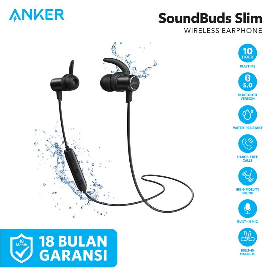 Jual Earphone Bluetooth Anker SoundBuds Slim A3410 | Shopee Indonesia