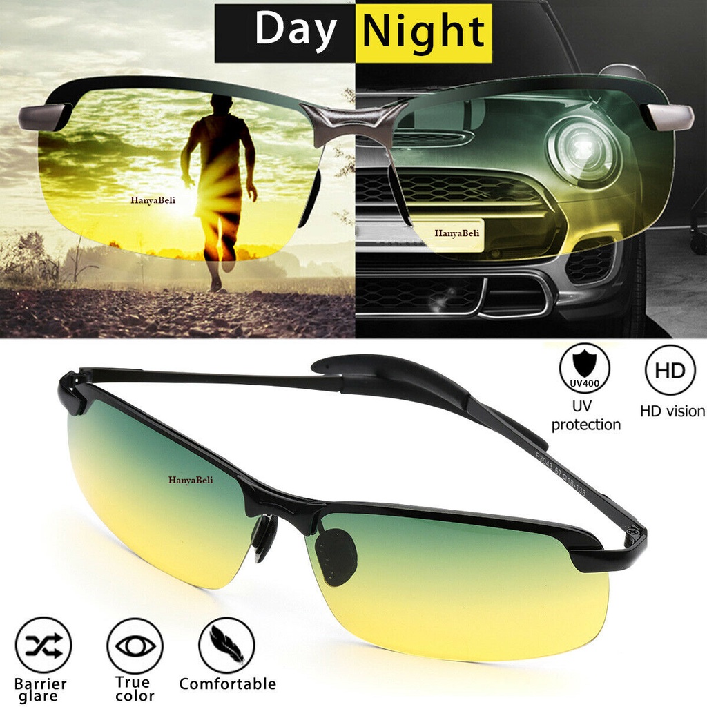 Jual HBM Kacamata Lensa Hijau Kuning Day Night Vision UV400 Polarized ...