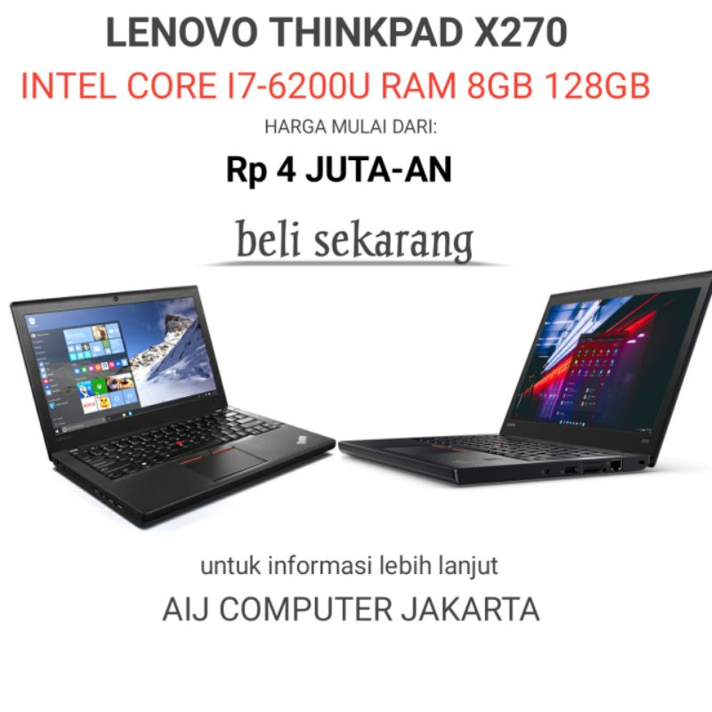 Jual lenovo thinkpad x270 i7-6600U RAM 8GB SSD 256GB | Shopee Indonesia