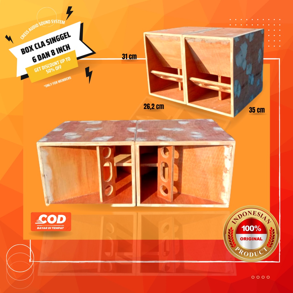 Jual Box Sound System Speaker CLA Turbo Bass 6 inch 8 inch Triplek 12mm ...