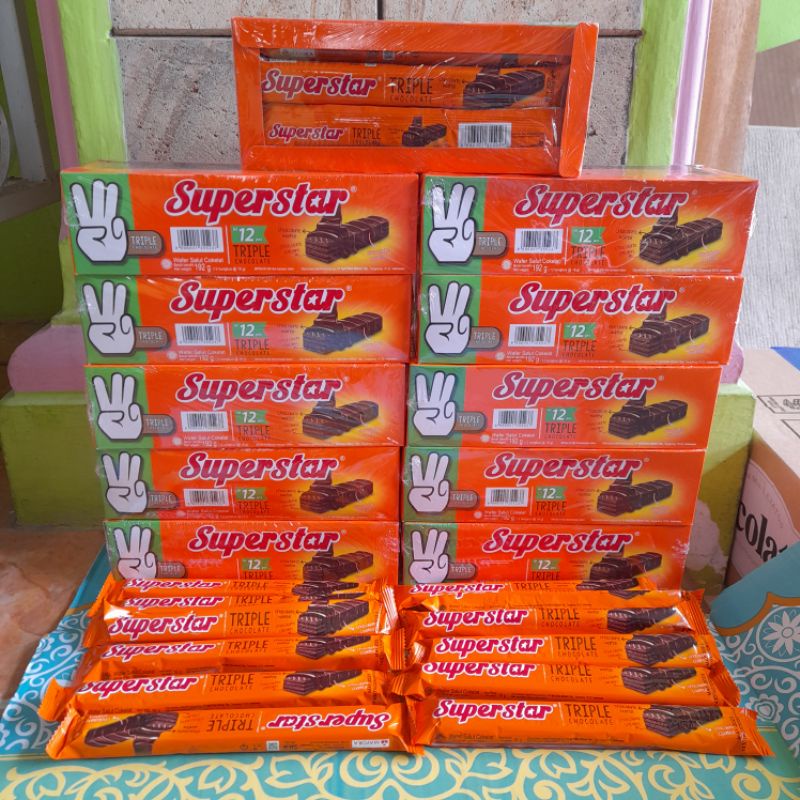 Jual SUPERSTAR WAFER COKLAT - CEMILAN / SNACK / ULANG TAHUN | Shopee ...