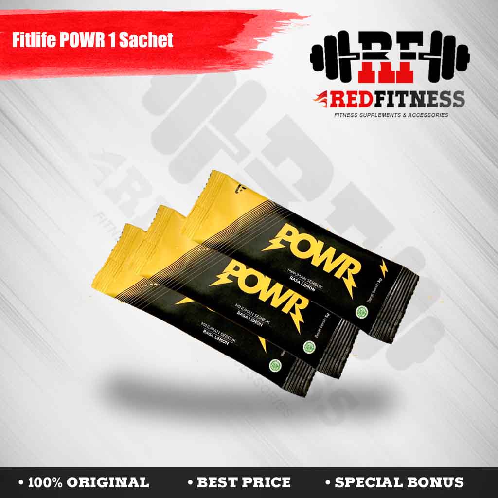 Jual Fitlife POWR Eceran Sachet / Pre Workout Suplemen Penambah Tenaga ...