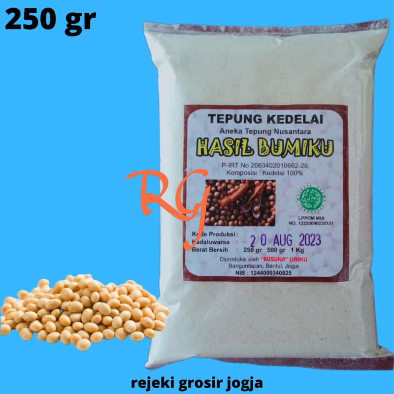 Jual Tepung Kedelai Putih Organik kemasan 250 gram/Tepung Kacang ...