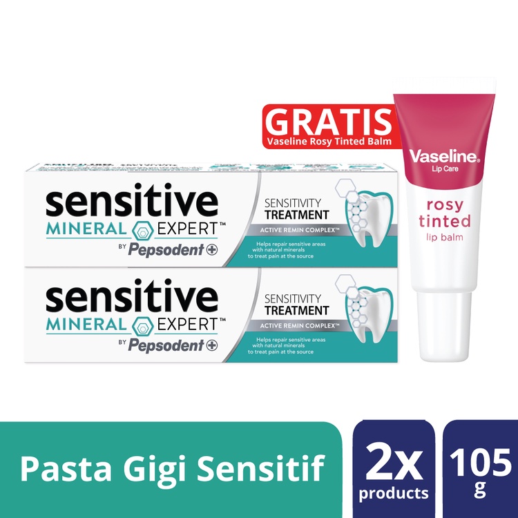 Jual Buy 2 Pepsodent Sensitive Mineral Exp Sensivity Treatment 105g ...