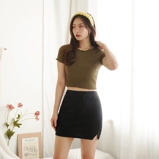 Jual Mini Skirt Rok Span Pendek Rok Knit Skirt Hitam 242 | Shopee Indonesia