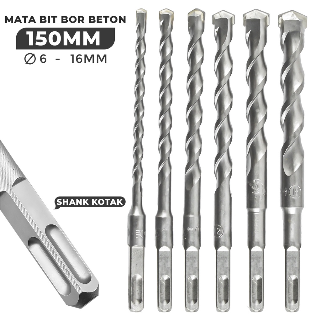 Jual Suksestech Mata Bor Beton Tembok 6 - 8 - 10 - 12 - 14 - 16 x 150mm Good Quality 6513 ...