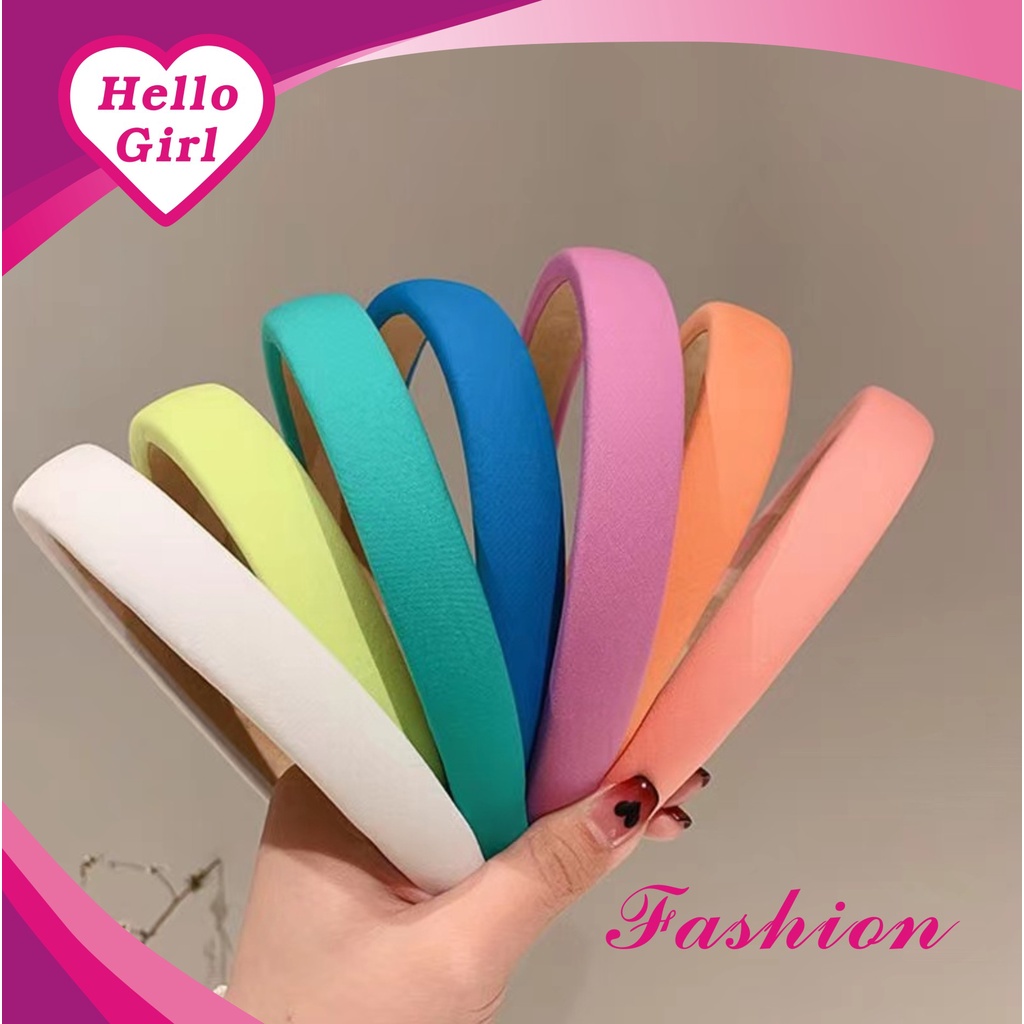 Jual (Hello Girl)B13 Bandana Headband Terbaru Seri Mori Warna Solid ...