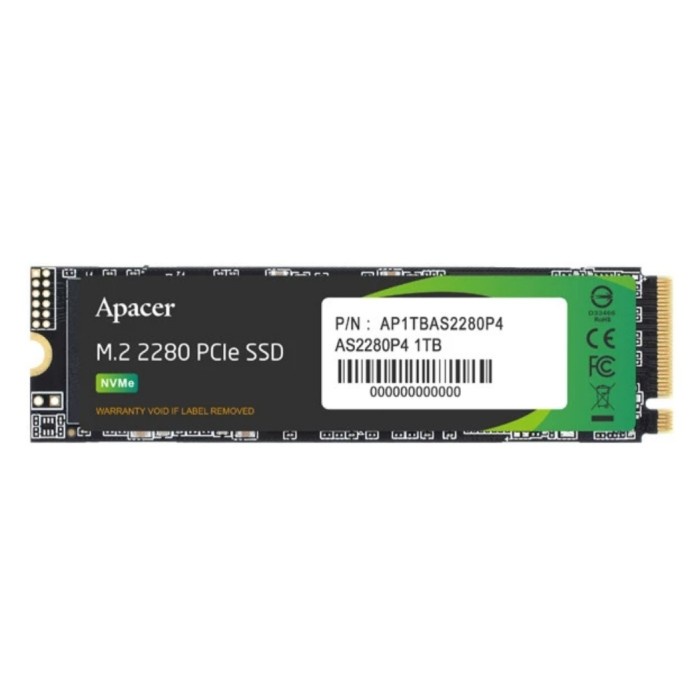 Jual SSD Apacer 1TB AS2280P4 M.2 2280 Pcie Gen3 Nvme | Shopee Indonesia
