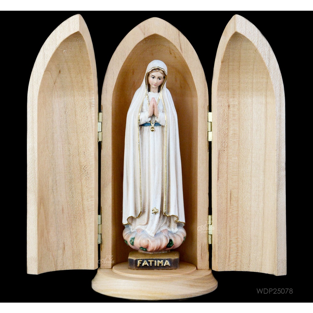 Jual Patung Kayu Maria Fatima 10/14cm Italy | Shopee Indonesia