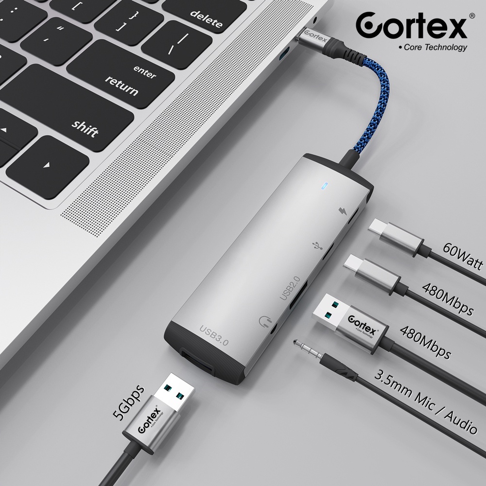Jual Cortex Power - MH368 MH375 HUB Splitter 4IN1 5IN1 TYPE-C to USB3.0 ...