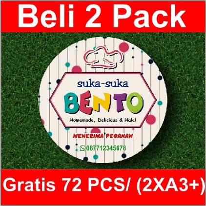 Jual STIKER LABEL PRODUK LINGKARAN "BENTO" | Shopee Indonesia