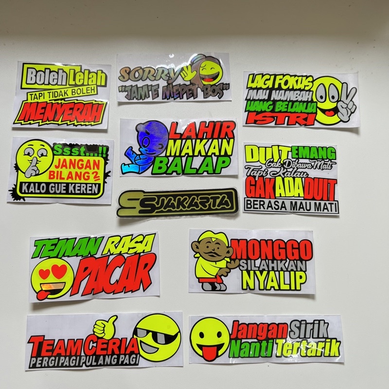 Jual STIKER STICKER KATA KATA STABILO CUTTING | Shopee Indonesia