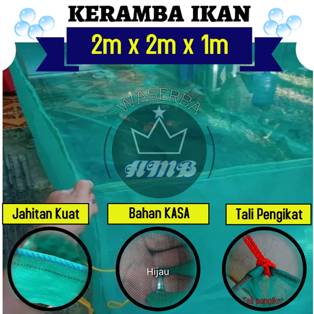 Jual Keramba Ikan Hapa Jaring Apung Ukuran 2m x 2m x 1m | Shopee Indonesia
