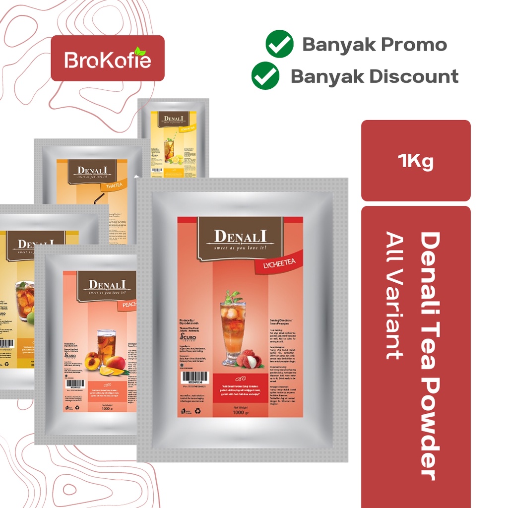 Jual DENALI TEA POWDER LEMON TEA MANGO TEA LYCHEE TEA THAI TEA 800g ...