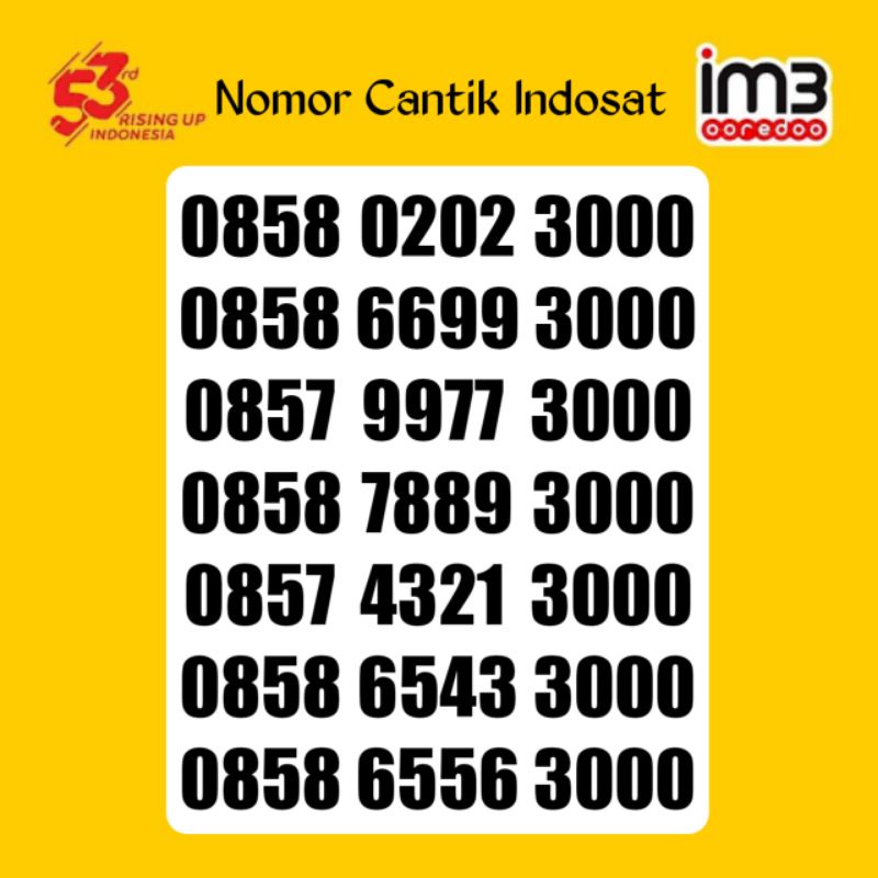 Jual Nomer Cantik Indosat im3 4G LTE ABC ABC DDD TRIPLE 000 Super ABAB ... Jual Nomer Cantik Indosat im3 4G LTE ABC ABC DDD TRIPLE 000 Super ABAB ...
