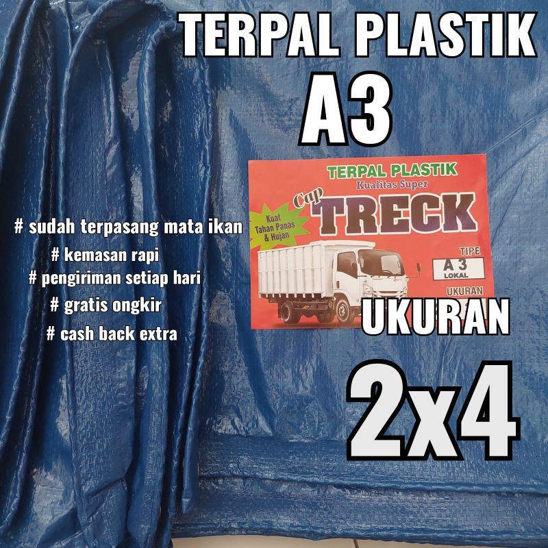 Jual Terpal plastik A3 ukuran 2x4 meter cap TRECK | Shopee Indonesia