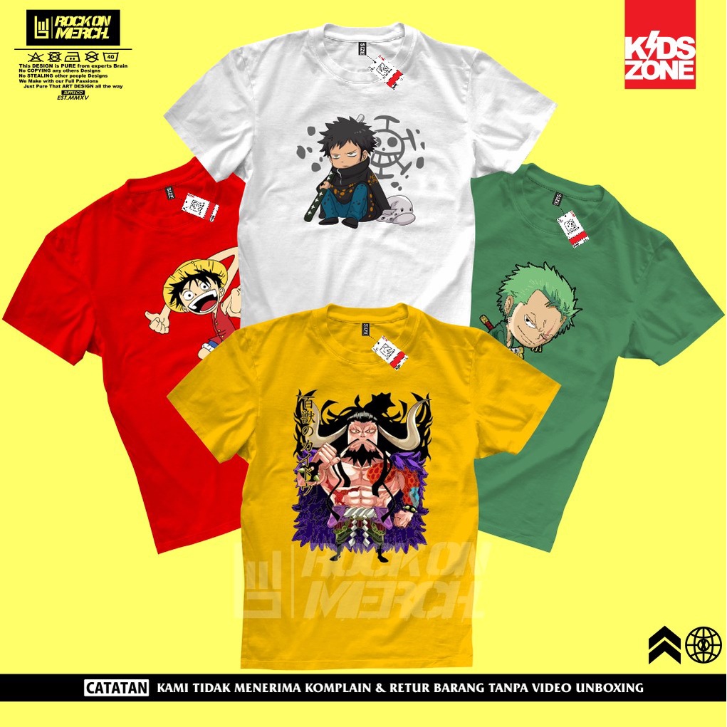 Jual Kaos Anak Baju Anime Chibi Onepiece One Piece Monkey D luffy ...