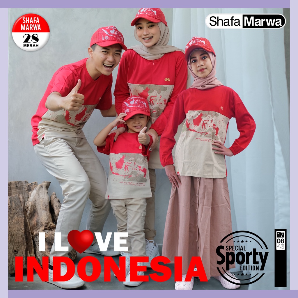 Jual Kaos Kemerdekaan 17 Agustus Baju Seragam Agustusan Couple SM28 ...