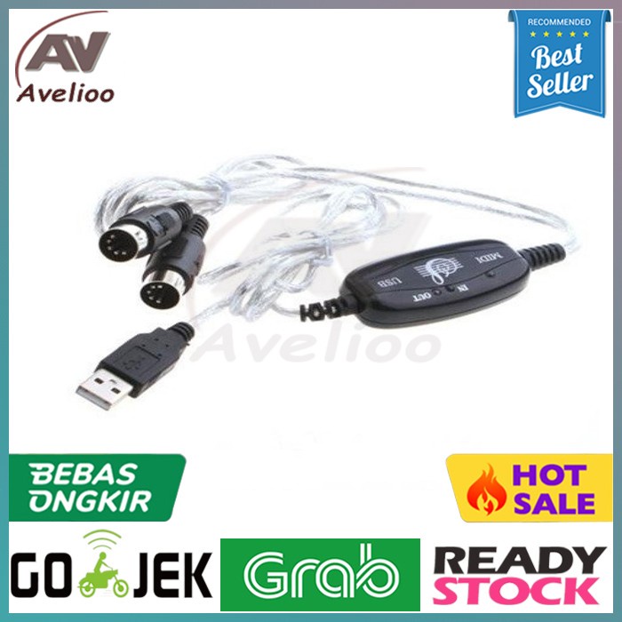 Jual Usb Midi Cable Converter Pc To Music Keyboard Adapter Cable Midi Usb In Out Interface
