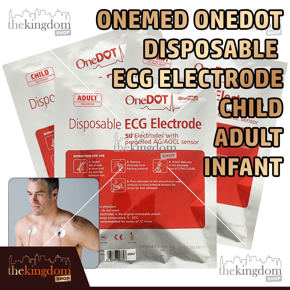 Jual Onemed OneDot Disposable ECG Electrode /50 Elektroda EKG Adult ...